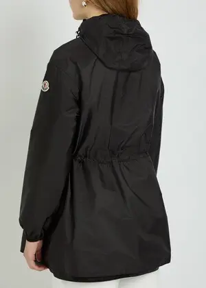 Moncler Weteau Drawstring Hooded Nylon Jacket - Black
