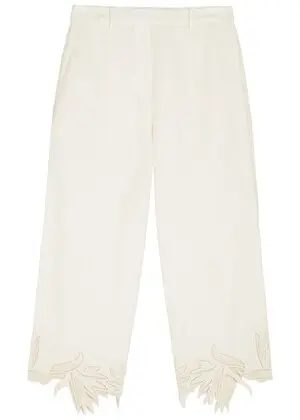 Simkhai Kallin Cropped Linen-blend Trousers
