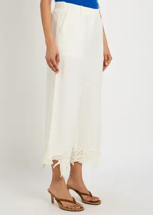 Simkhai Kallin Cropped Linen-blend Trousers