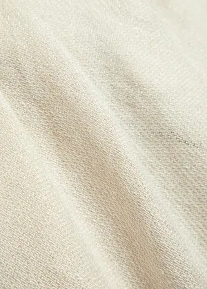 Brunello Cucinelli Metallic-knit Linen-blend Poncho