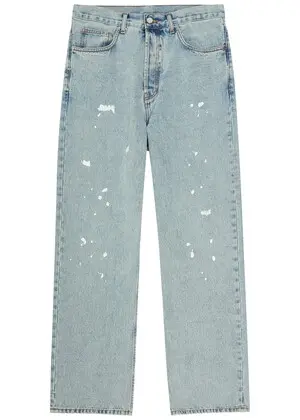ASKYURSELF Paint Splatter Straight-leg Jeans