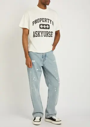 ASKYURSELF Paint Splatter Straight-leg Jeans