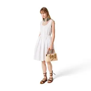 Miu Miu Aventure Wicker And Leather Handbag