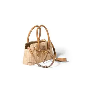 Miu Miu Aventure Wicker And Leather Handbag