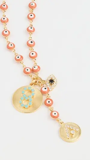 ELIZABETH COLE Galia Charm Necklace
