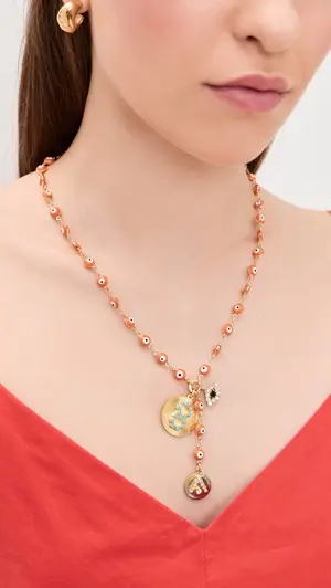 ELIZABETH COLE Galia Charm Necklace