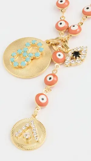 ELIZABETH COLE Galia Charm Necklace