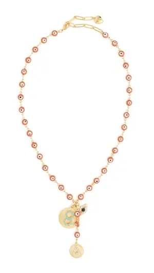 ELIZABETH COLE Galia Charm Necklace
