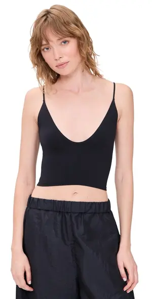 Free People Round Two Skinny Strap Bralette - Black