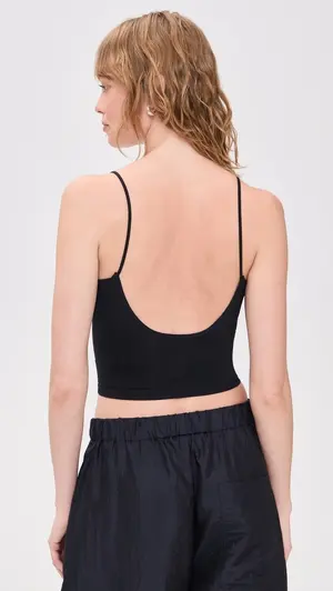 Free People Round Two Skinny Strap Bralette - Black