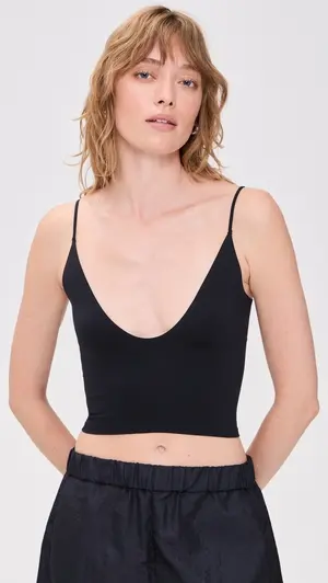 Free People Round Two Skinny Strap Bralette - Black