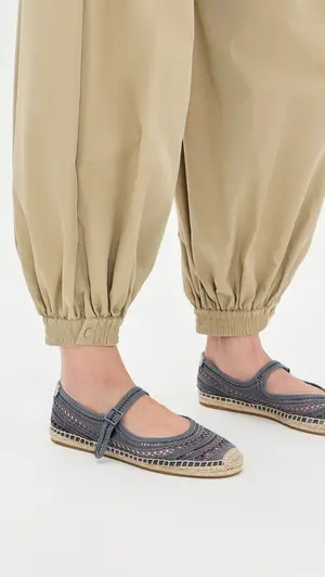 Tory Burch Open Weave Mary Jane Espadrilles - Bluestone