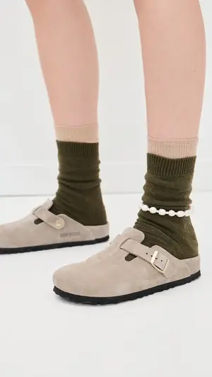 BIRKENSTOCK Boston Exquisite Clogs - Taupe