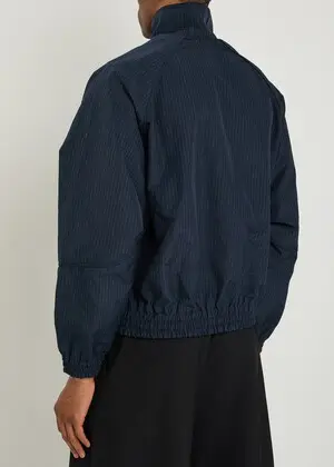 WILLY CHAVARRIA Ruff Rider Pinstriped Woven Track Jacket - Navy