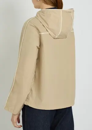 Moncler Sarracenia Hooded Shell Jacket - Beige