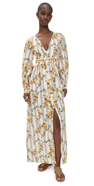 Agua Bendita Frambuesa Valle Linen Dress