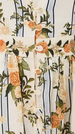 Agua Bendita Frambuesa Valle Linen Dress
