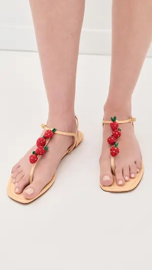 AQUAZZURA Fragolina Sugar Sandals