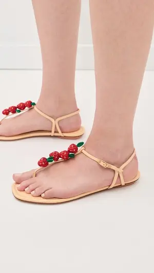 AQUAZZURA Fragolina Sugar Sandals