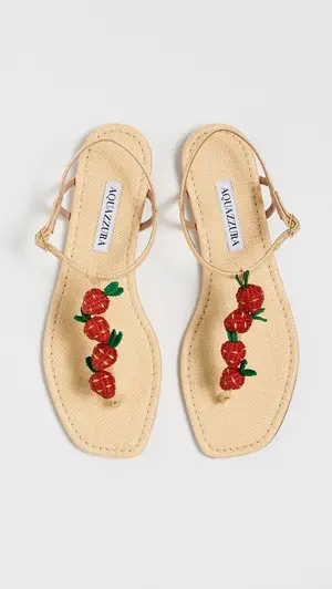 AQUAZZURA Fragolina Sugar Sandals