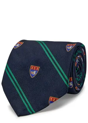 Polo Ralph Lauren Striped Silk Neck Tie - Navy