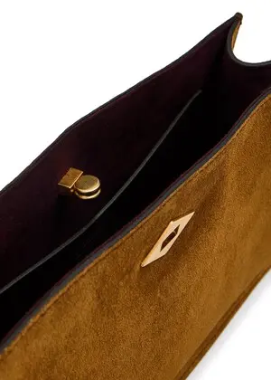 METIER Suede Clutch - Tan