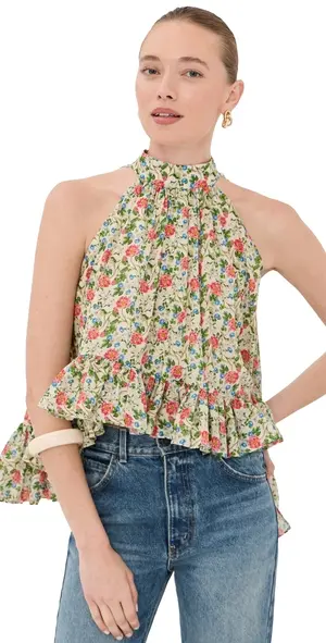 Women's Printed High-Low Hem Blouses