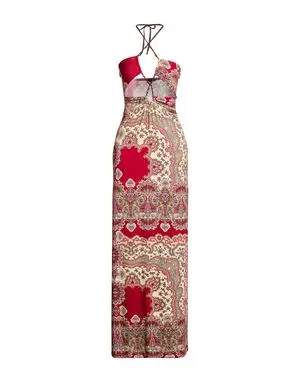 MISS BIKINI LUXE Multicolor Viscose & Elastane Cutout Halterneck Maxi Dress