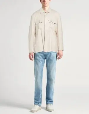 LARDINI Jacket Size Linen, Viscose, Elastane - Beige