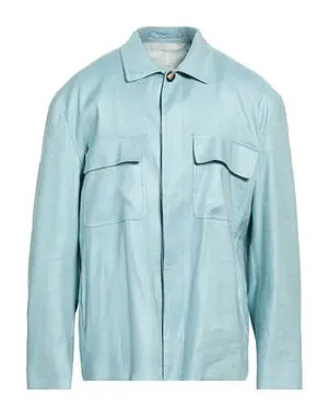 LARDINI Man Jacket Beige Size S Linen, Viscose, Elastane Blue