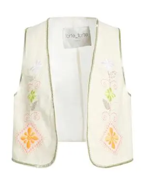 FORTE_FORTE Tailored Vest - Cream