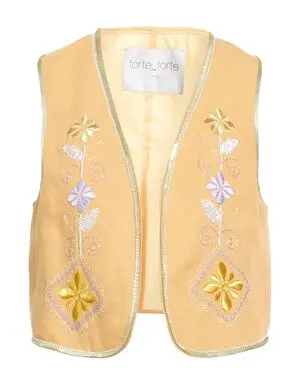 FORTE_FORTE Tailored Vest - Mustard
