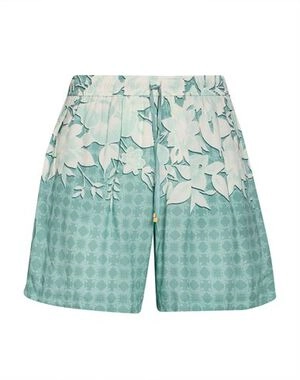 Amiri Floral-Print High-Waisted Shorts Blue