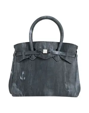Save My Bag Two-tone Tote Bag With Bow Detail