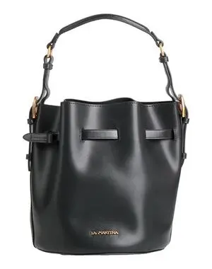 LA MARTINA Brisa Leather Bucket Bag Black