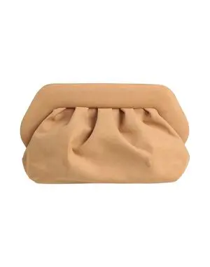 THEMOIRE Clutch In Brushed Synthetic Material - Camel