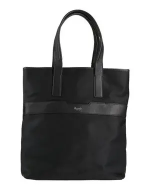 PINEIDER Nylon And Leather Shopper Bag - Black
