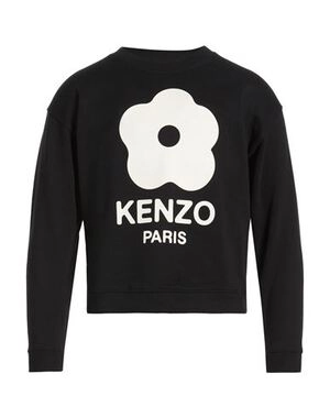 Kenzo Cotton Sweatshirt With Graphic Print - Black