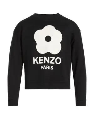 Kenzo Cotton Sweatshirt With Graphic Print - Black