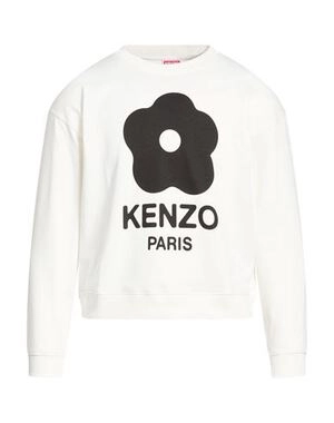 Kenzo Cotton Sweatshirt With Graphic Print - White