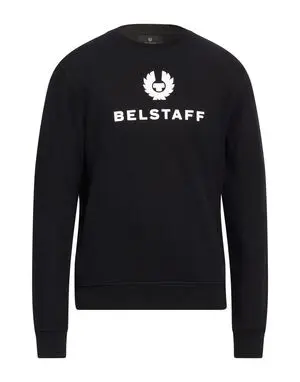 Belstaff Midnight Cotton Sweatshirt With Logo Print - Black