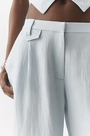 Bardot Geordy Hipster Wide-leg Pants - Soft Blue