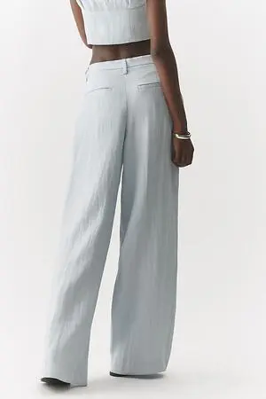 Bardot Geordy Hipster Wide-leg Pants - Soft Blue