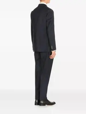 Caruso Wool Suit - Black