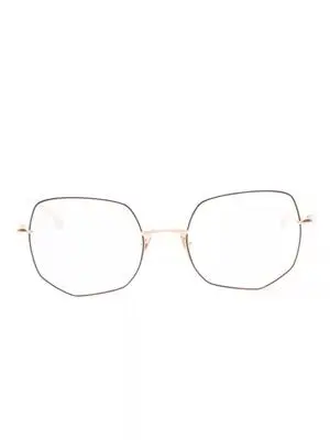 Dita Marea Octagon Frame Glasses - Brown
