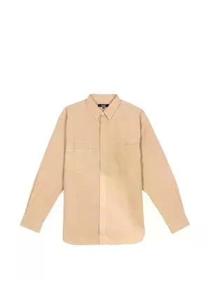 Comme Des Garçons Contrast-stitch Chest-pocket Shirt - Neutrals