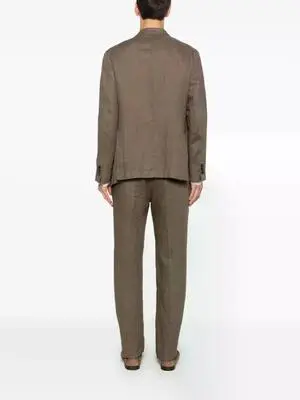 MANUEL RITZ Single-breasted Patch-pocket Suit - Brown