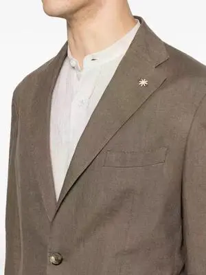 MANUEL RITZ Single-breasted Patch-pocket Suit - Brown