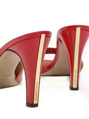 FERRAGAMO Stripe Detail Sandals - Red