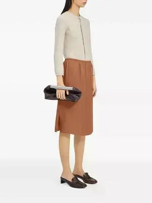 MAISON MARGIELA Satin Midi Skirt - Brown
